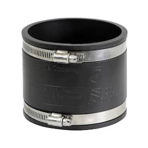 PLUMBFLEX 1 in. PVC Flexible Coupling with Stainless Steel Clamps (Pack ...