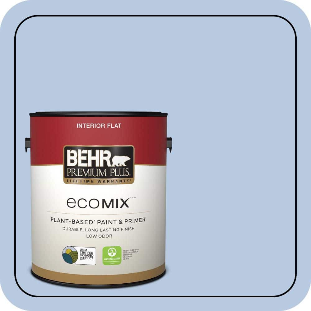 BEHR PREMIUM PLUS 1 gal. #590C-3 Mystic River Flat EcoMix Plant-Based ...
