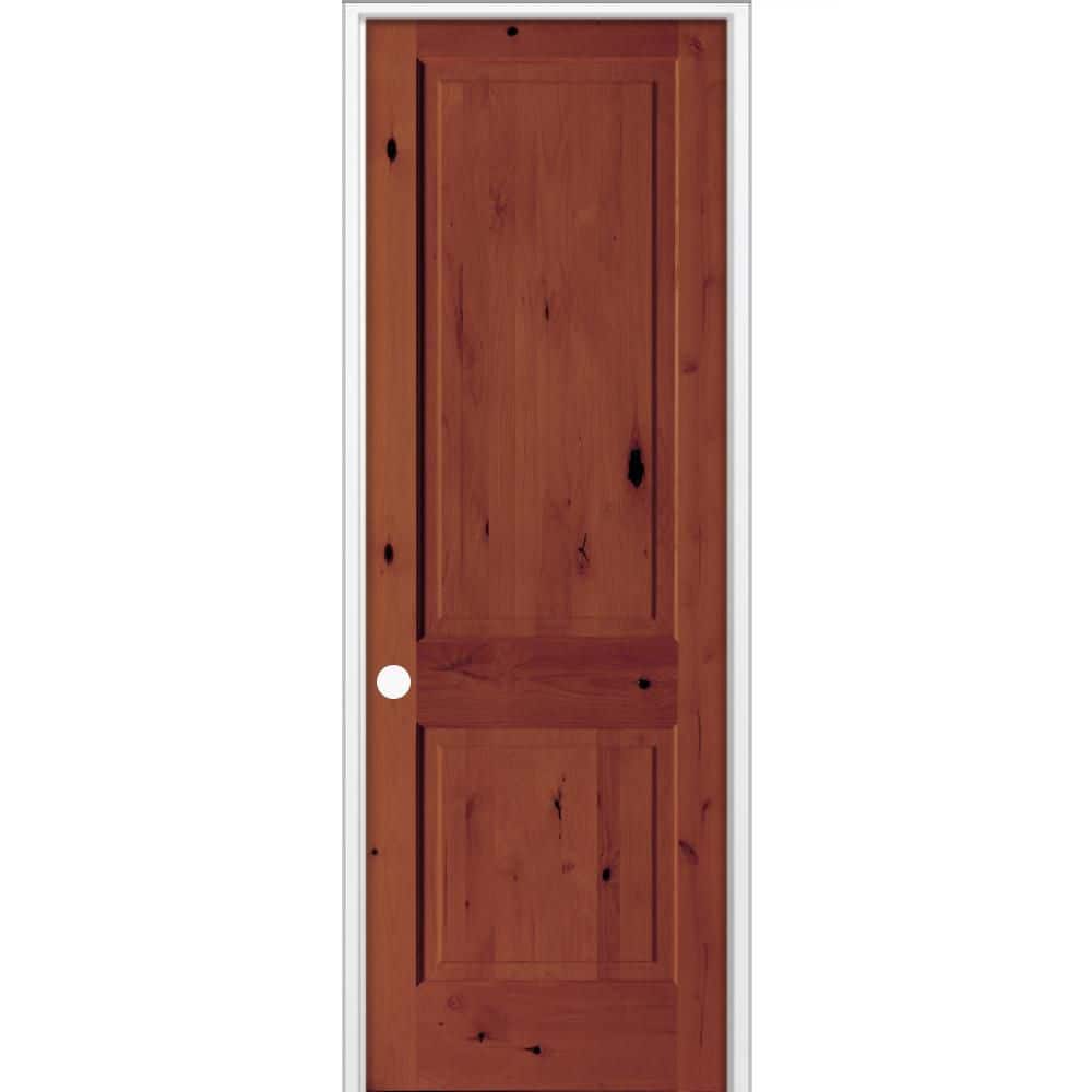 Reviews for Krosswood Doors 32 in. x 96 in. Rustic Knotty Alder 2 Panel ...