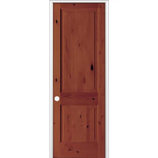 Reviews for Krosswood Doors 32 in. x 96 in. Rustic Knotty Alder 2 Panel ...