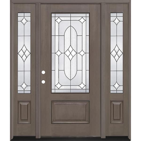 Steves & Sons Regency 64 in. x 80 in. 3/4L Axis Glass LHIS Ashwood ...