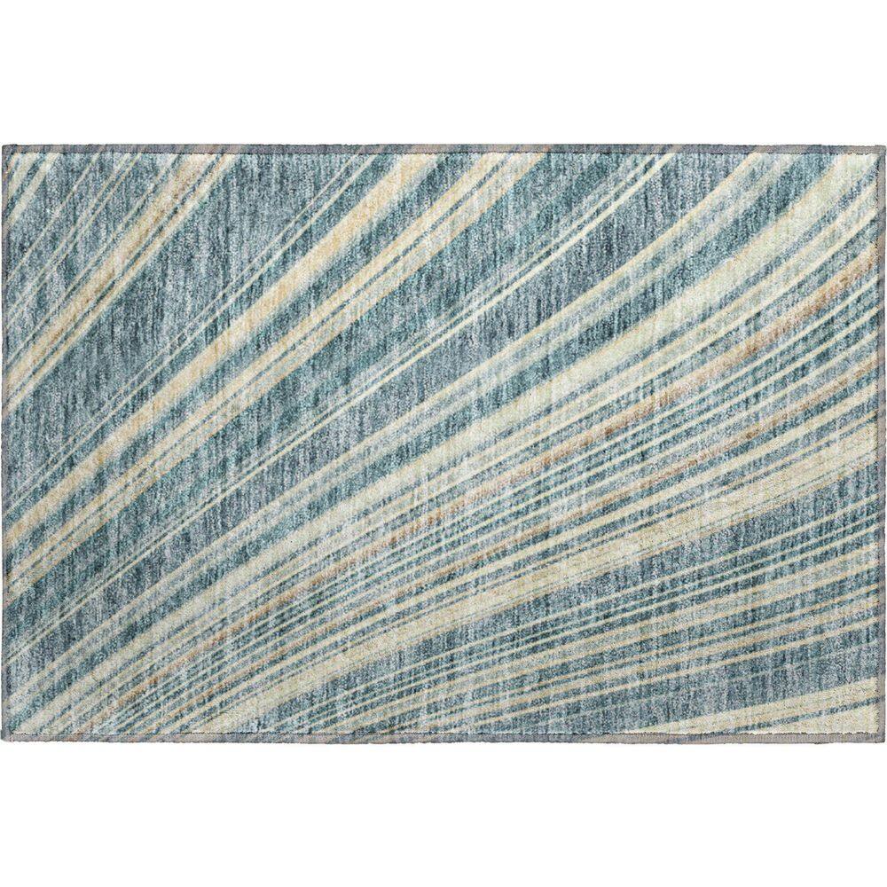 Addison Rugs Mayfield Premium Machine Washable Abstract AMF981 Sky 1 ft ...