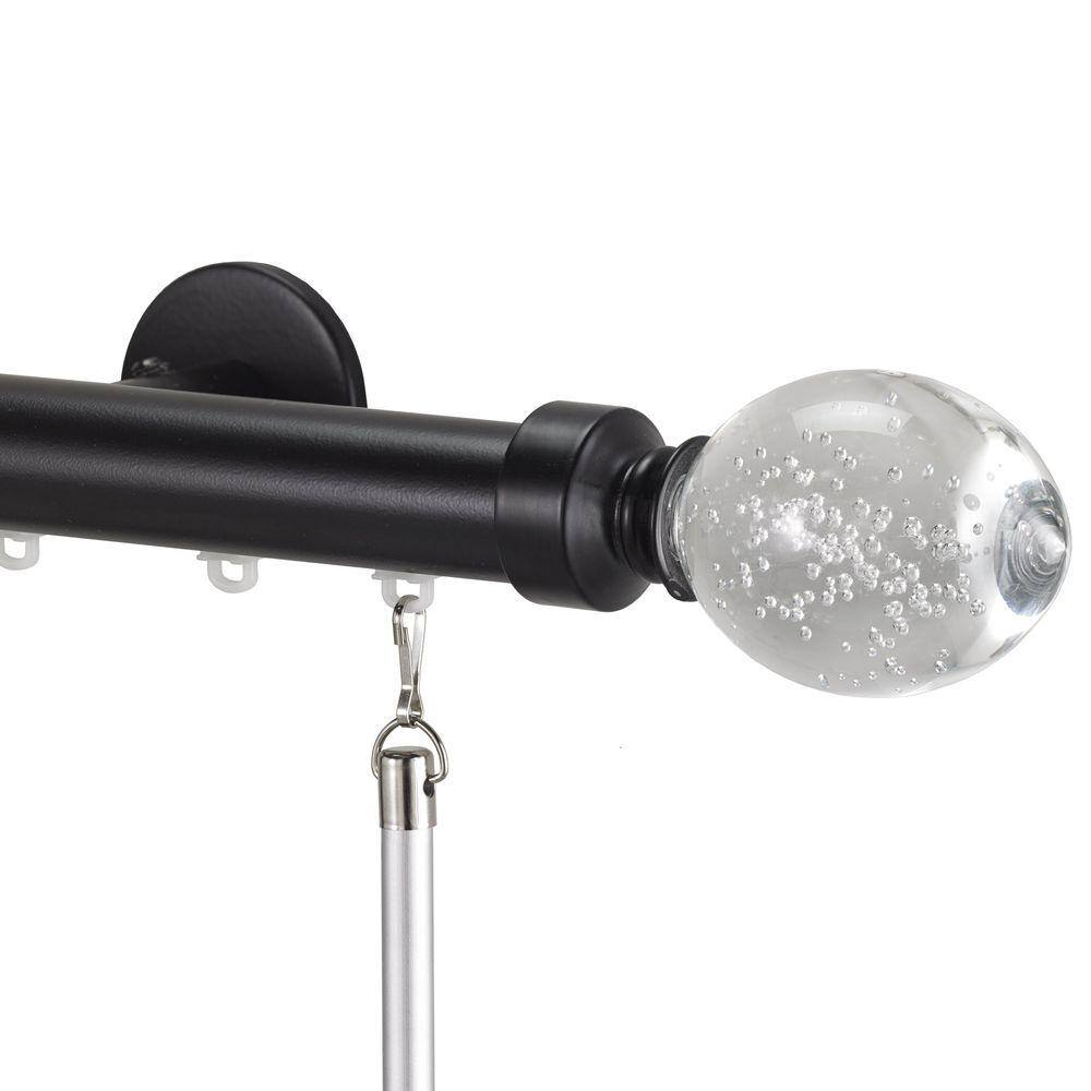 Art Decor Tekno 25 Decorative 72 in. Traverse Rod in Distressed Wood ...