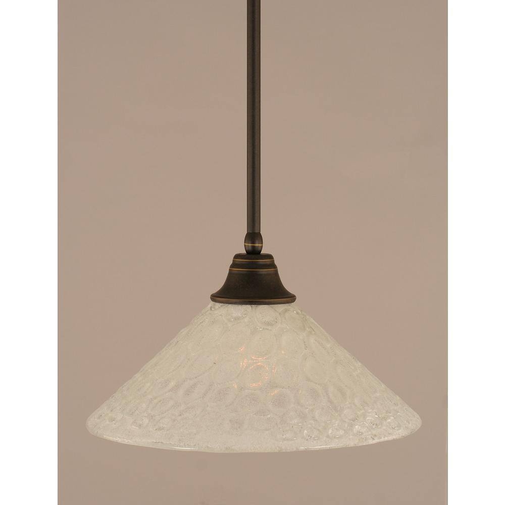 Sparta 100-Watt 1-Light Dark Granite Bowl Mini Pendant Light with Glass ...
