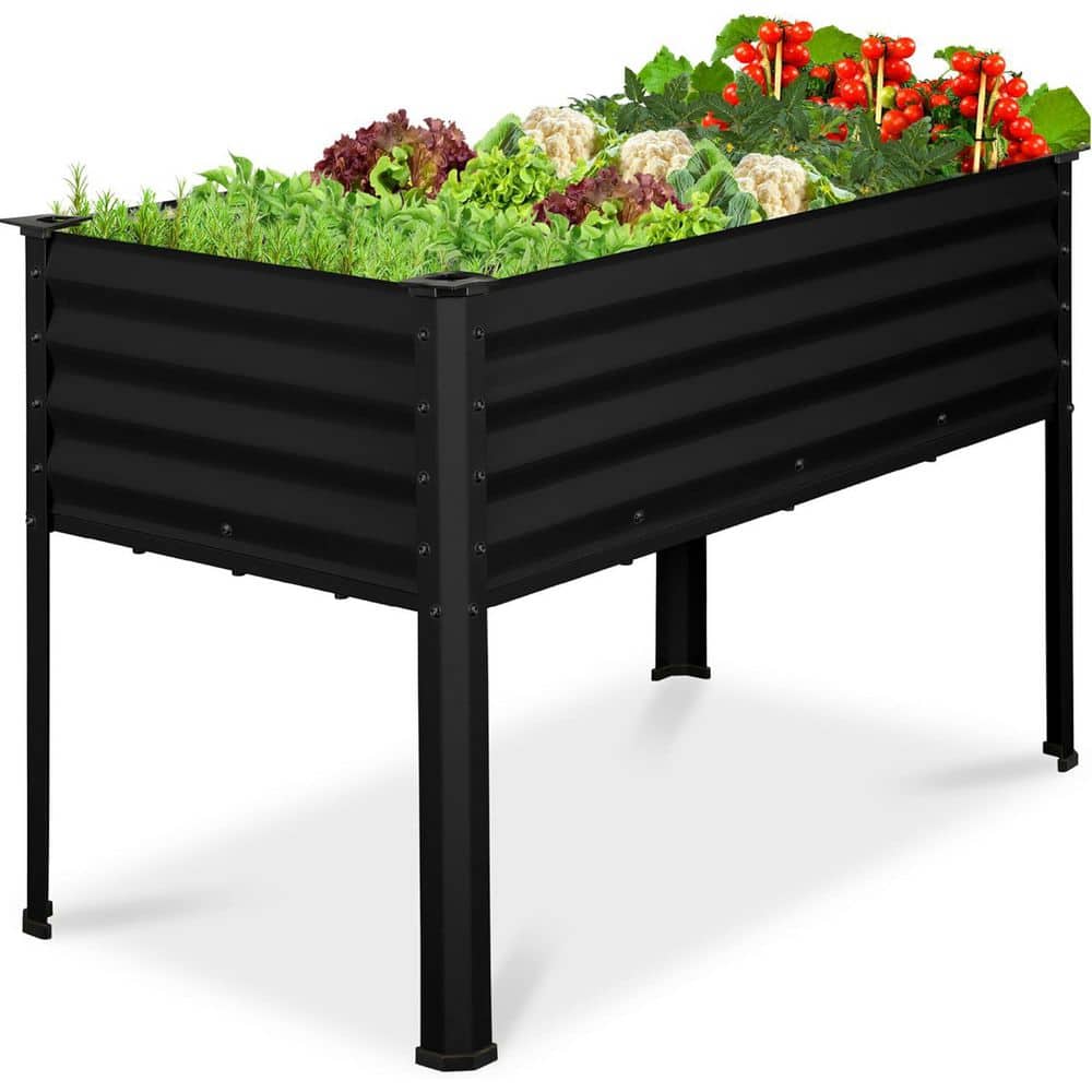 VEIKOUS 48x24x30 in. Galvanized Raised Garden Bed, Metal Elevated ...