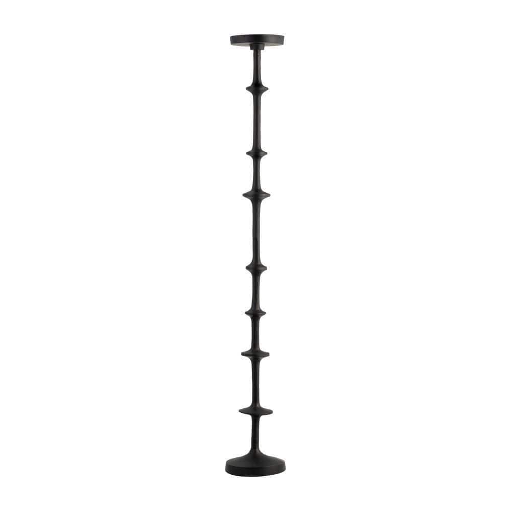 Liv & Skye 36 in. Black Metal Abacus Pillar Floor Candle Holder 18208 ...