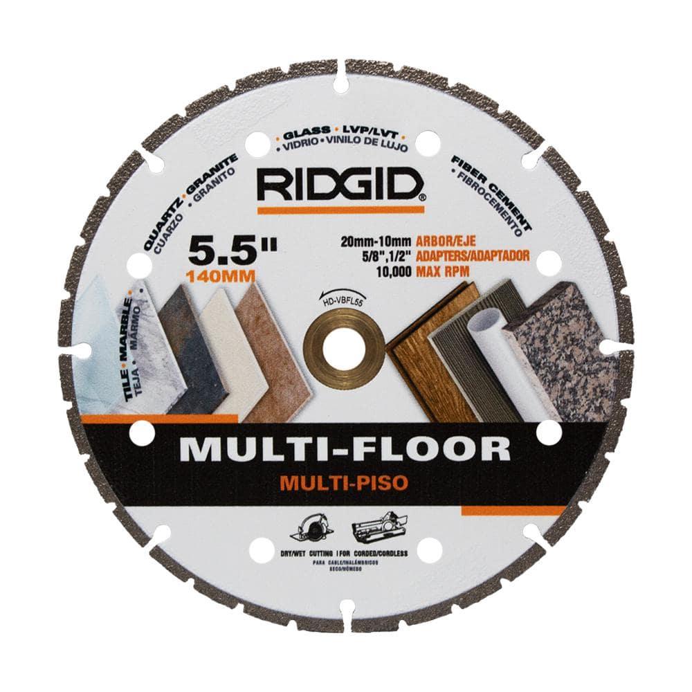 RIDGID 5.5 in. Multi-Flooring Segmented Diamond Blade HD-VBFL55 - The ...