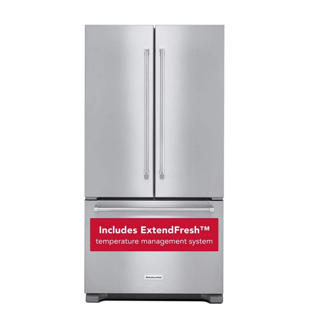 KitchenAid 21.9 cu. ft. French Door Refrigerator in Stainless Steel ...