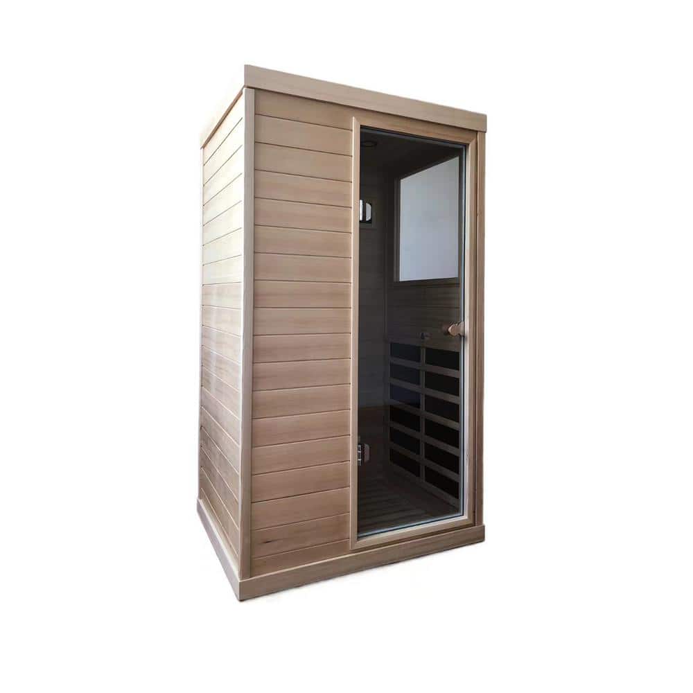 JimsMaison 1-Person Sauna with LCD Display, Touch Control, Bluetooth ...