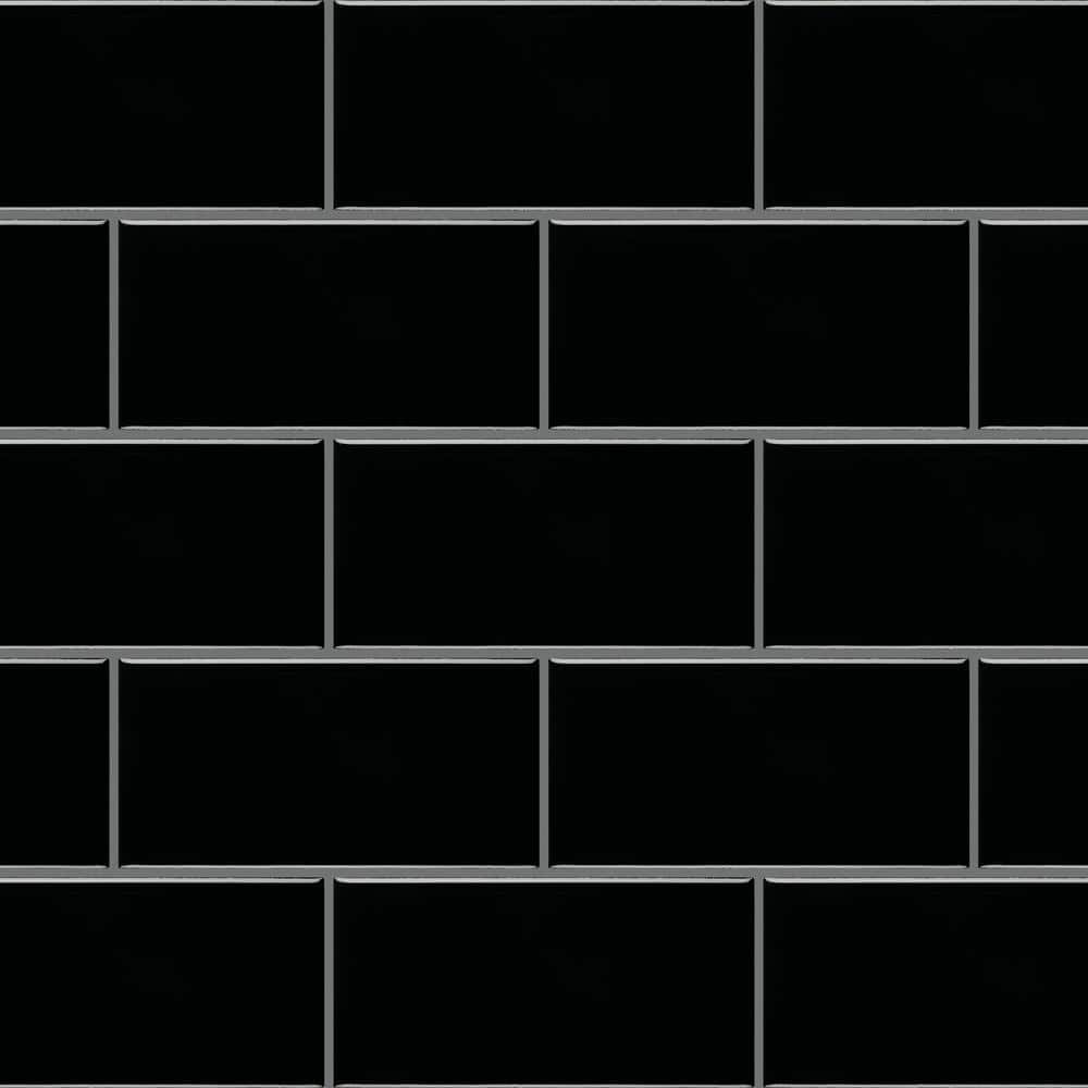 Daltile Restore Black 3 in. x 6 in. Glazed Ceramic Subway Wall Tile ...