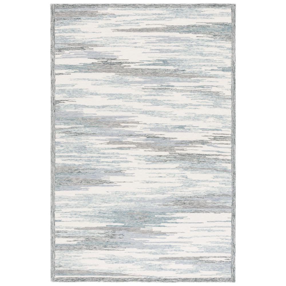 SAFAVIEH Metro Ivory/Gray 3 ft. x 5 ft. Abstract Distressed Area Rug ...