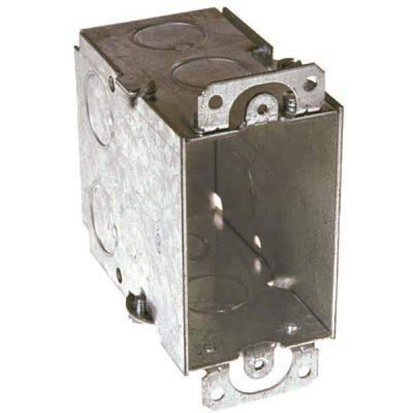 RACO 3 in. x 2 in. x 3-1/2 in. D Gangable Switch Box with Nine 1/2 in ...
