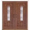Feather River Doors 74 in. x 81.625 in. Medina Brass Center Arch Lite ...