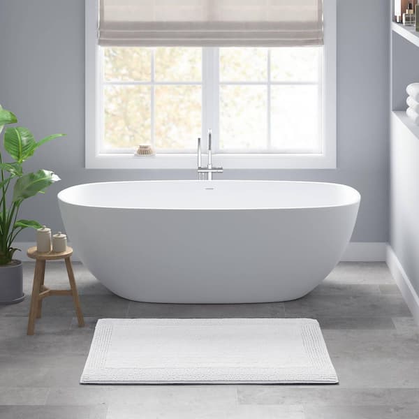 MADISON PARK Signature Splendor White 24 in. x 44 in. 100% Cotton ...