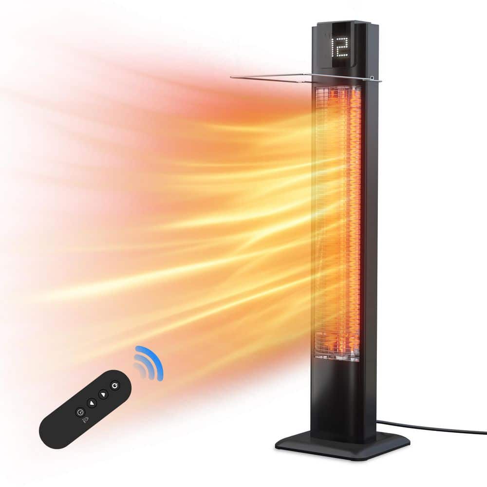 Poloma Outdoor Patio Heater, 1500W Infrared Standing Tower Heater with ...