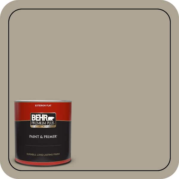 BEHR PREMIUM PLUS 1 qt. #MQ2-52 Roadside Flat Exterior Paint & Primer ...