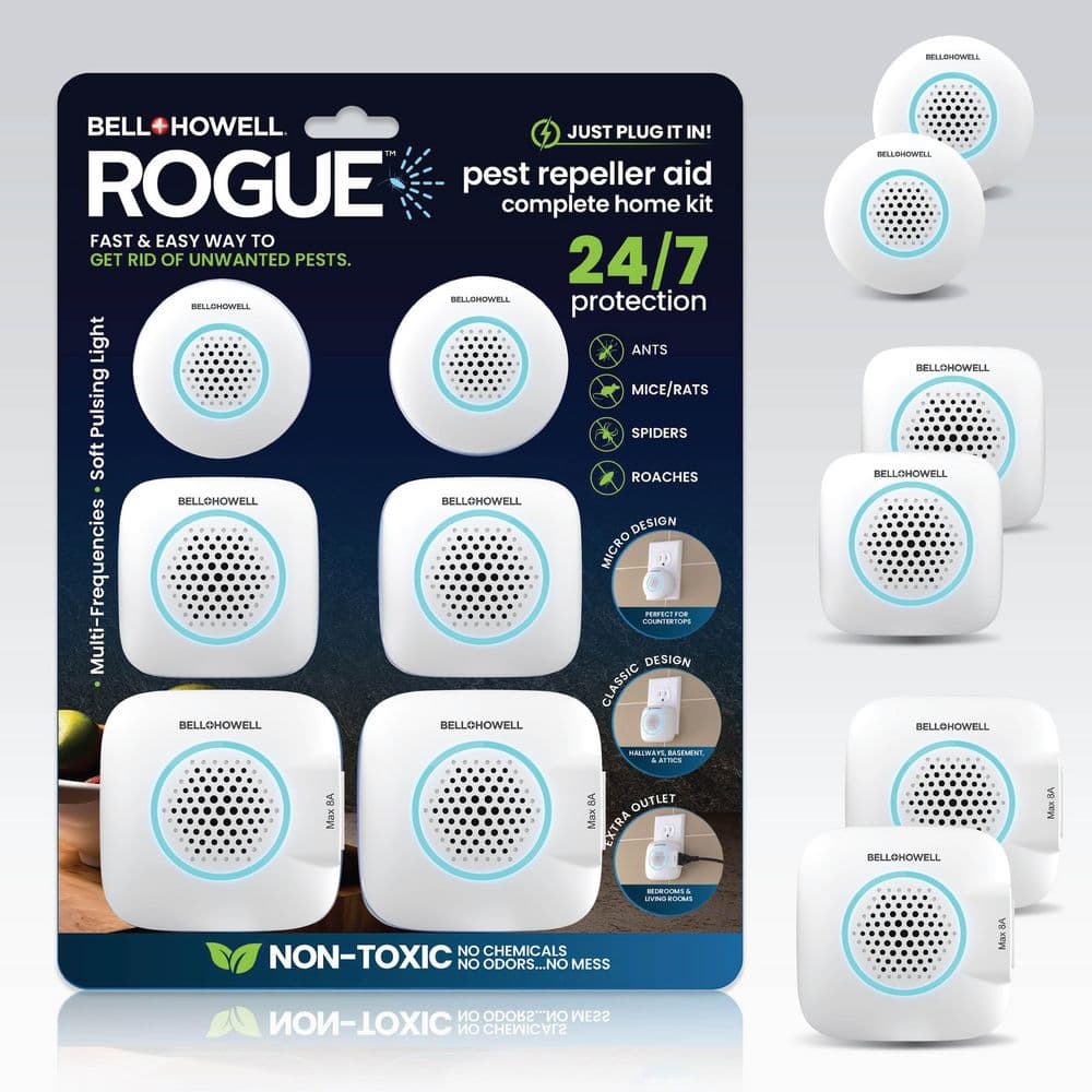 Bell + Howell Rogue Pest Repeller Aid Ultrasonic Electronic Insect Trap ...