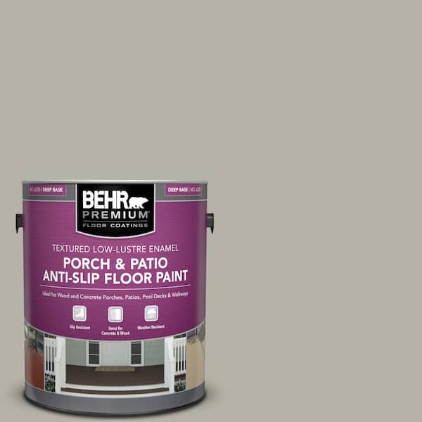 BEHR PREMIUM 1 gal. #PFC-67 Mossy Gray Textured Low-Lustre Enamel ...