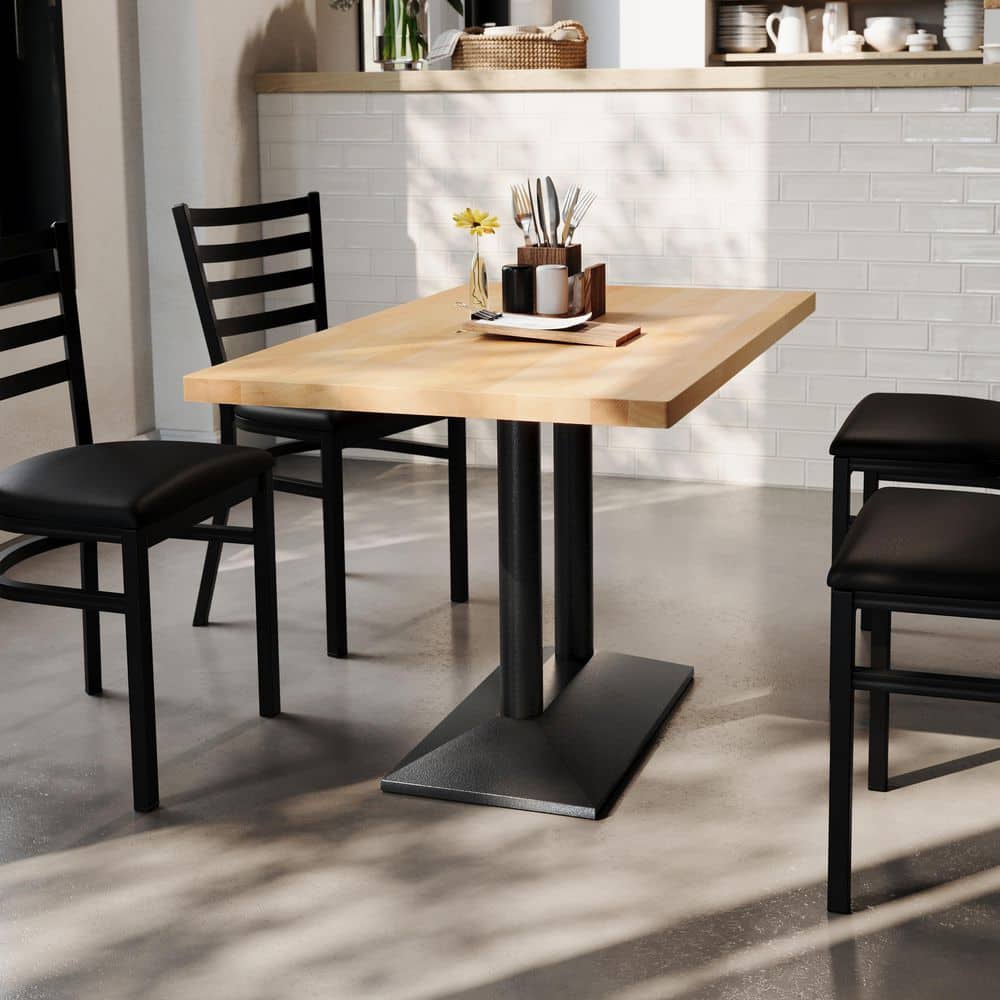 Carnegy Avenue Bennett Contemporary Natural Top/Black Base Wood 30 in ...
