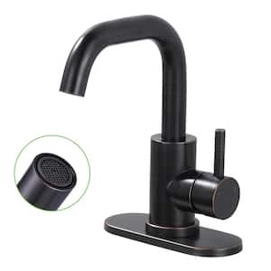 ARCORA Modern Single-Hole Bar Faucet 1-Handle with Water Supply Line in ...