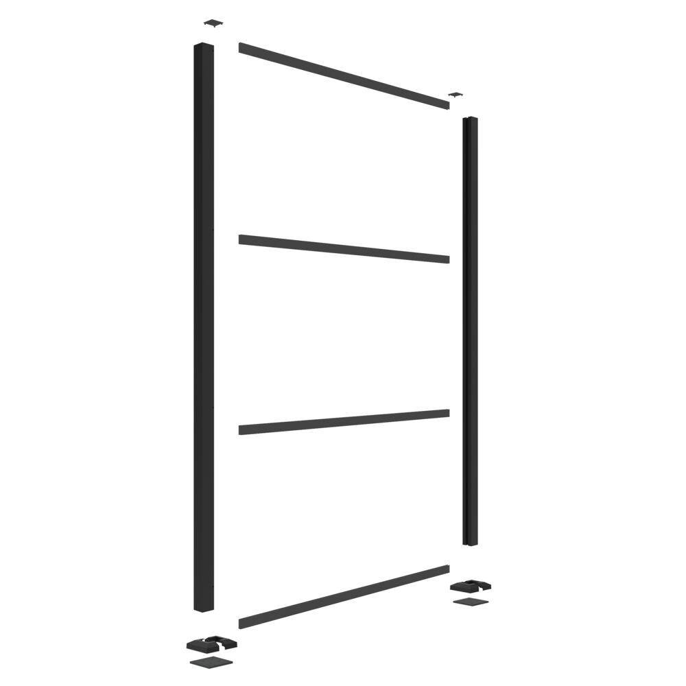 Barrette Outdoor Living Matte Black Aluminum Decorative Screen Panel ...