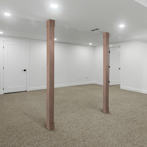 Wood Columns In Basement