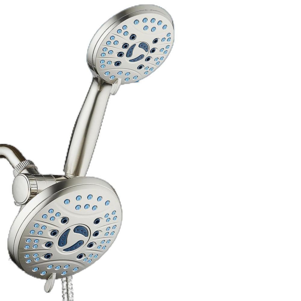 3-way Shower Head Combo 8-Spray Wall Mount Handheld Shower Head 2.5 GPM ...