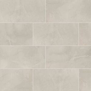 MSI Carrara Azul Polished White Tile Gray Veining Porcelain Marble Look ...