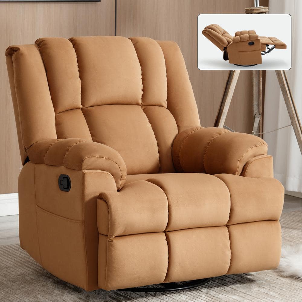 Magic Home 37.8 in. W Beige Fabric Manual Recliner Chair (Up to 350 lbs ...
