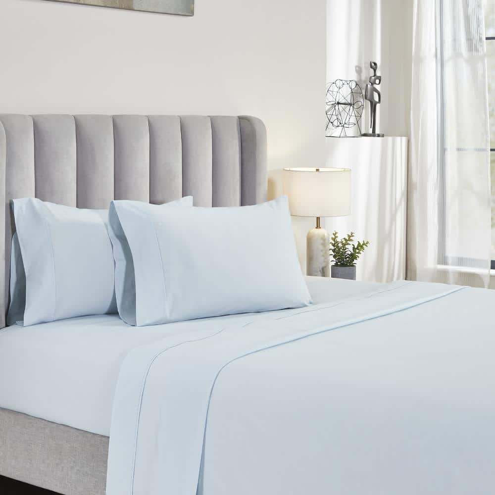 MODERN THREADS Light Blue 100% Organic Cotton Full Sheet Set 102SDORG ...