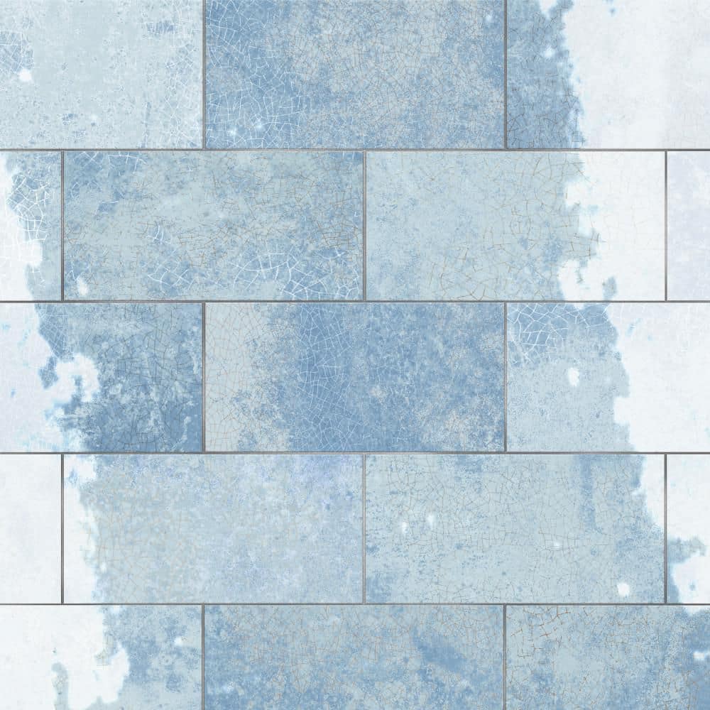 Merola Tile Myst Hotspring 4 in. x 8 in. Ceramic Wall Tile (5.75 square ...
