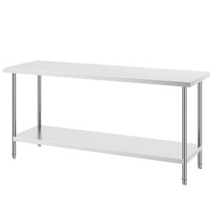 SVOPES 24 x 60 x 40 in. Stainless Steel Work Table, Heavy Duty Kitchen ...