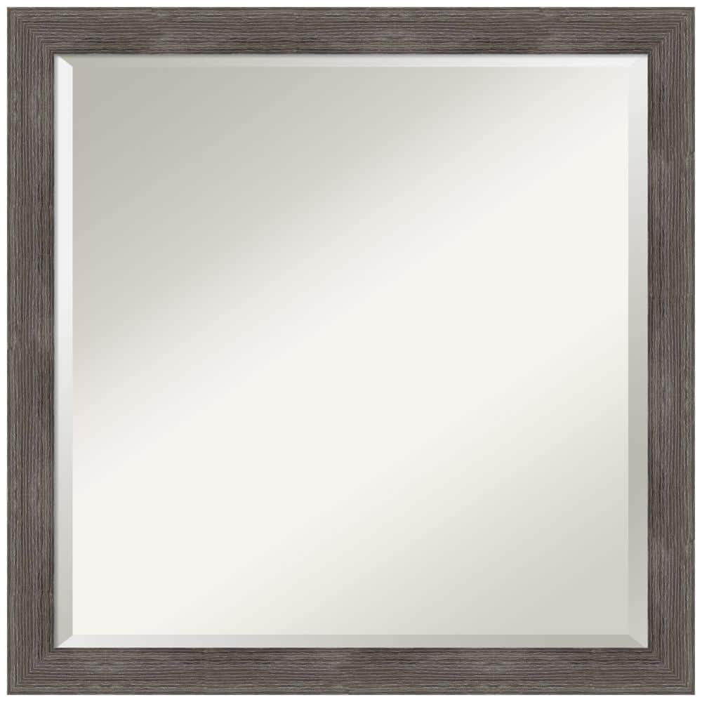 Amanti Art Pinstripe 22.50 in. x 22.50 in. Rustic Square Framed Lead ...