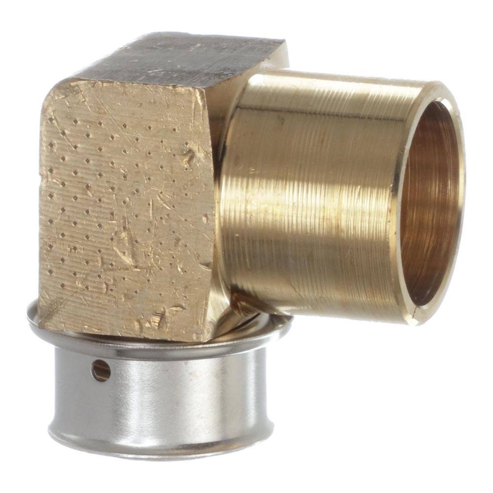 Viega PureFlow 3/4 in. Press x 3/4 in. Crimp Zero Lead Bronze 90° Elbow ...