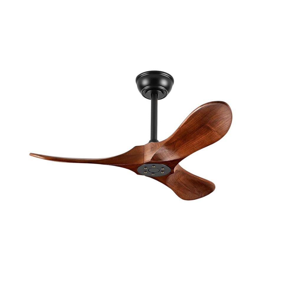 Keazile 36 in. Modern Black Standard Downrod Mount Ceiling Fan with ...
