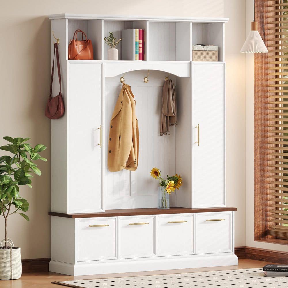 Harper & Bright Designs White 4-IN-1 Elegant 59