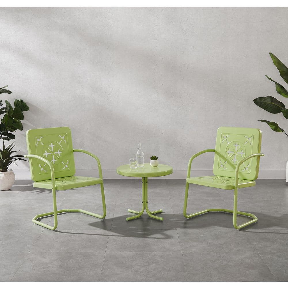 CROSLEY FURNITURE Azalea Key Lime 3-Piece Outdoor Chat Set KO10025KL ...