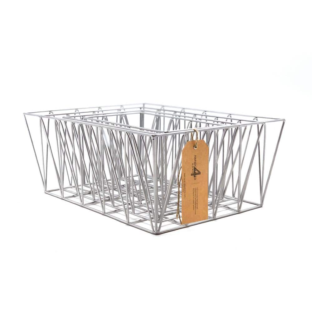 Handcrafted 4 Home 11.75 in. D x 15.75 in. W x 6.25 in. H Metal Wire ...