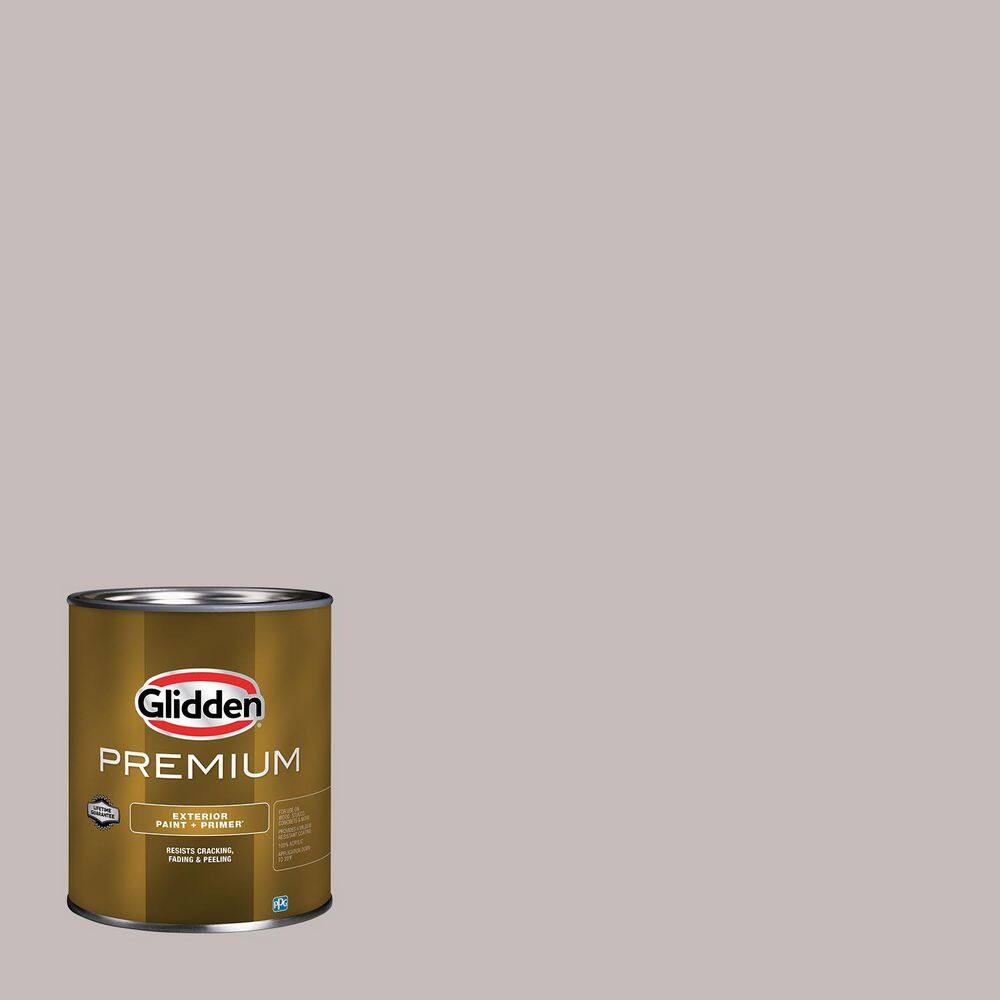 Glidden Premium 1 qt. PPG1004-3 Hush Semi-Gloss Exterior Latex Paint ...