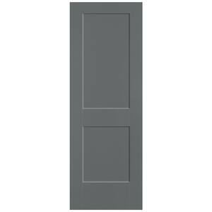 Masonite 28 in. x 80 in. 2-Panel Logan Single Bore Solid Core Primed ...