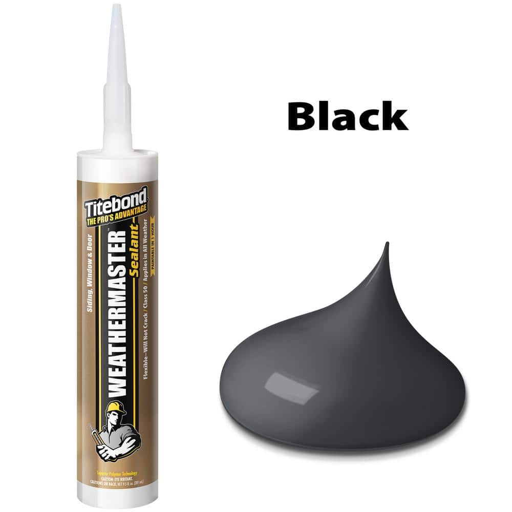 Titebond 9.5 oz. Black WeatherMaster Exterior Sealant (12-Pack) 44031A ...
