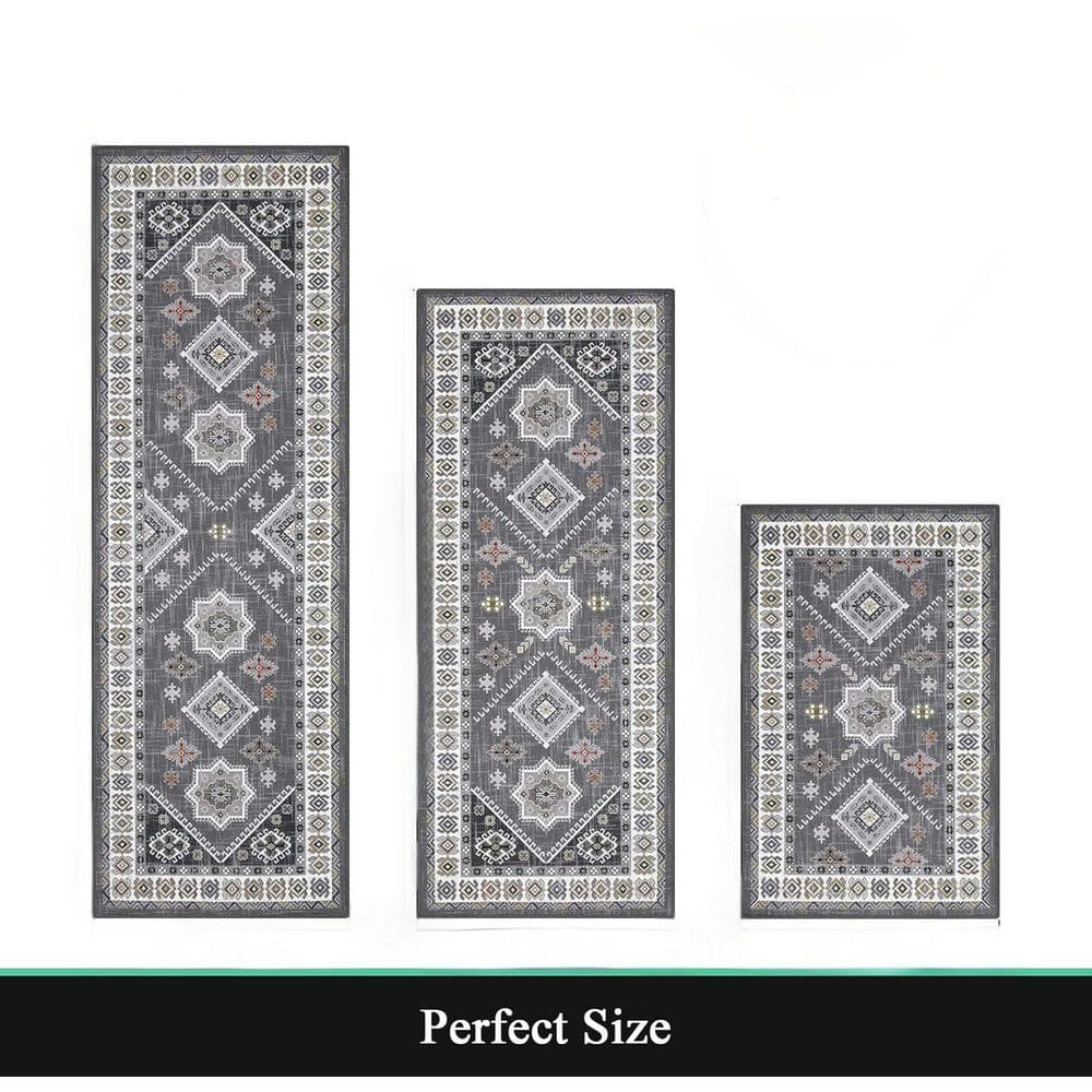 INNOBULE Kitchen Rugs and Runner Sets of 3 Washable Non Slip Kitchen ...