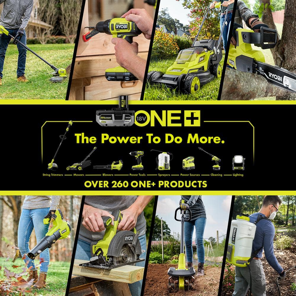 RYOBI P1180VNM ONE+ 18V 13 In. Cordless Battery Walk Behind Push Lawn ...