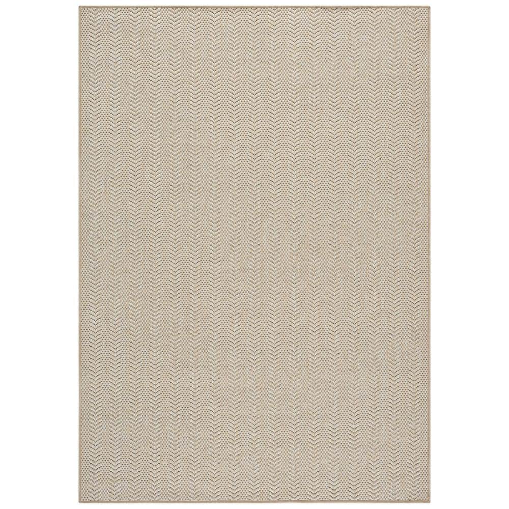 SAFAVIEH Sisal Performance 8 ft. x 10 ft. Beige Chevron Striped Area ...