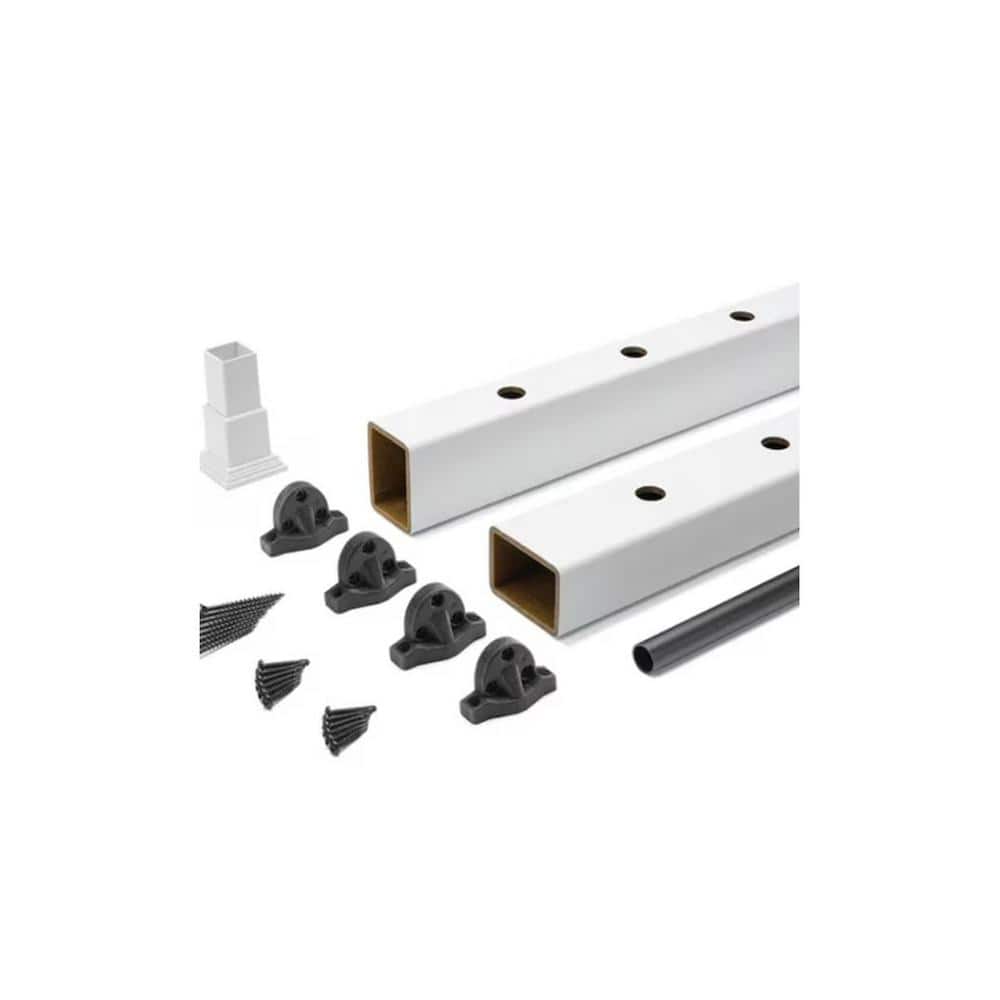 Trex Select 6 ft. x 42 in. Classic Full-Span Horizontal-White with ...