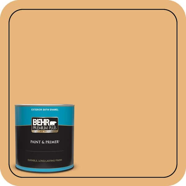 BEHR PREMIUM PLUS 1 qt. #QE-20 Terra Sol Satin Enamel Exterior Paint ...