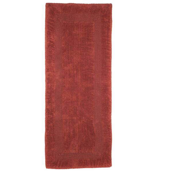 Lavish Home Brick 2 ft. x 5 ft. Cotton Reversible Extra Long Bath Rug ...