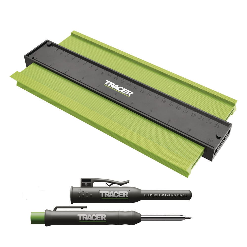 TRACER 10 in. Contour Gauge w/Deep Hole Pencil ACG2 - The Home Depot