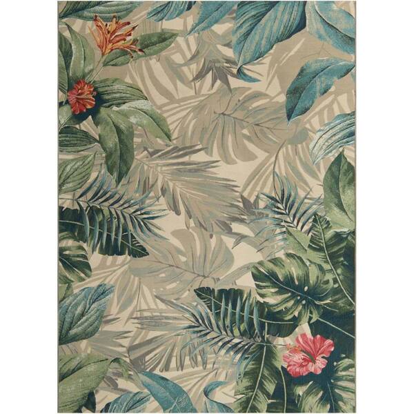 Unique Loom Outdoor Botanical Kula Multi 7 ft. 1 in. x 10 ft. Area Rug ...