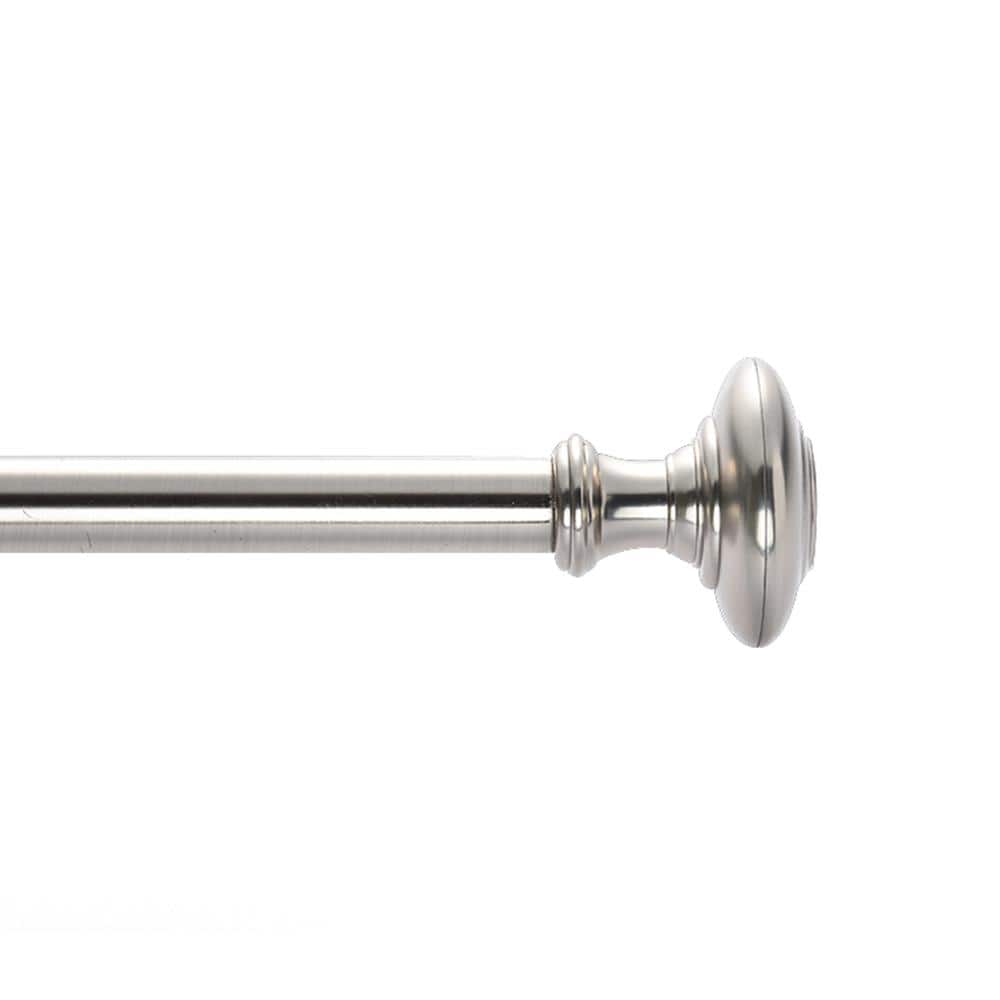 Lumi 72 in. - 144 in. Adjustable Single Curtain Rod 1 in. Dia. in ...